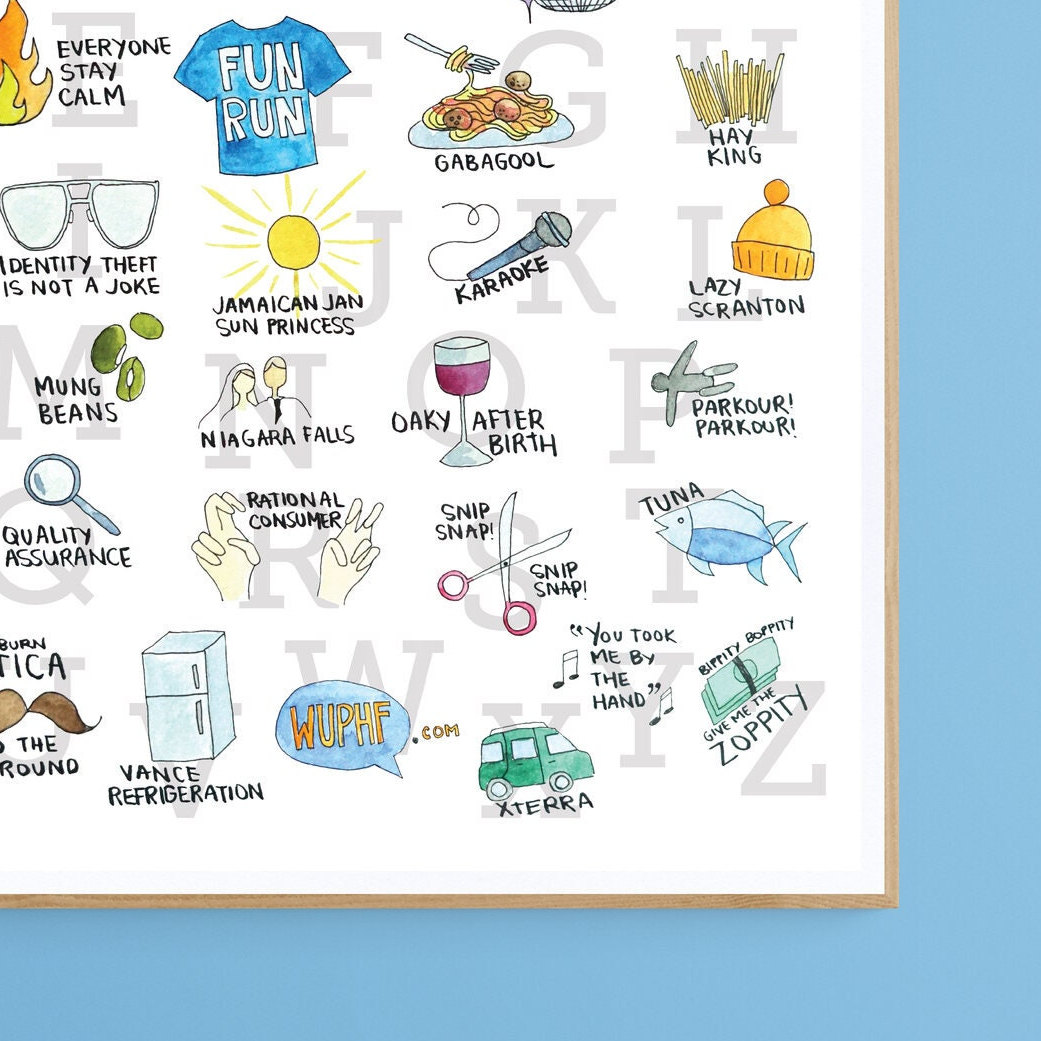 THE OFFICE Alphabet Poster - Etsy