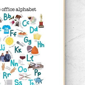 THE OFFICE Alphabet Printable Illustration | 8x10", 8x12", 12x18 ...