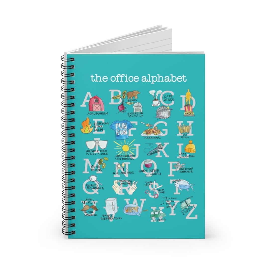 THE OFFICE Alphabet Spiral Notebook | 8x6" - Etsy