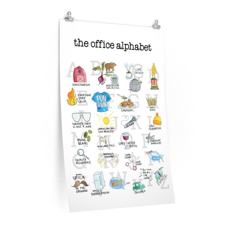 THE OFFICE Alphabet Poster - Etsy