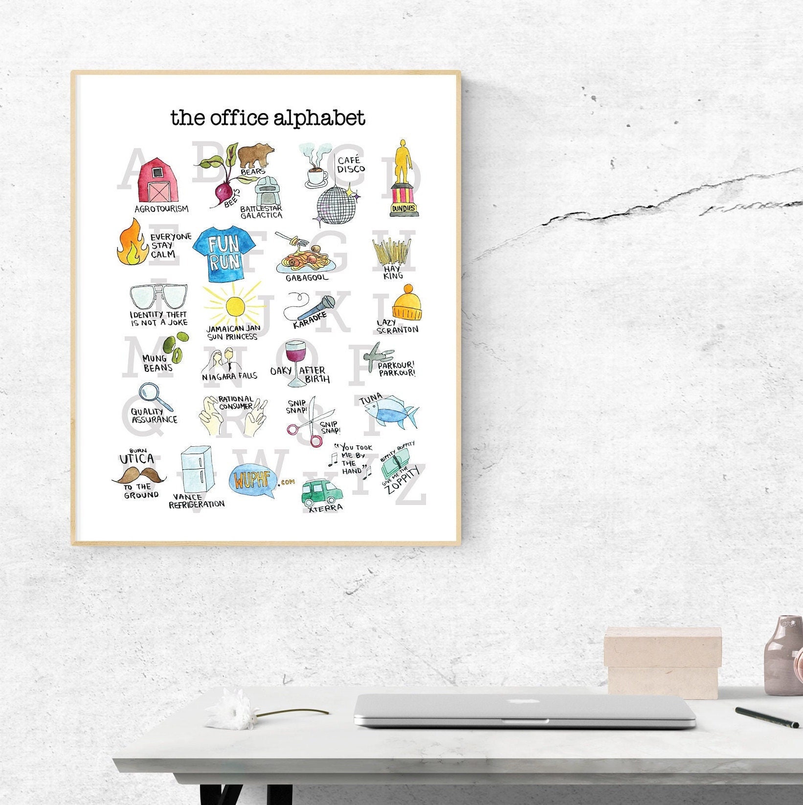 THE OFFICE Alphabet Poster - Etsy