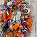 Skeleton Halloween Wreath for Front Door, Halloween Eyeball Decor ...