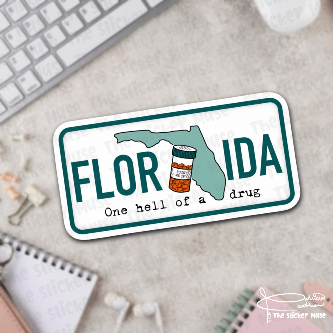 Florida, One Hell of a Drug, TTPD Vinyl Sticker, Phone Case and Laptop ...