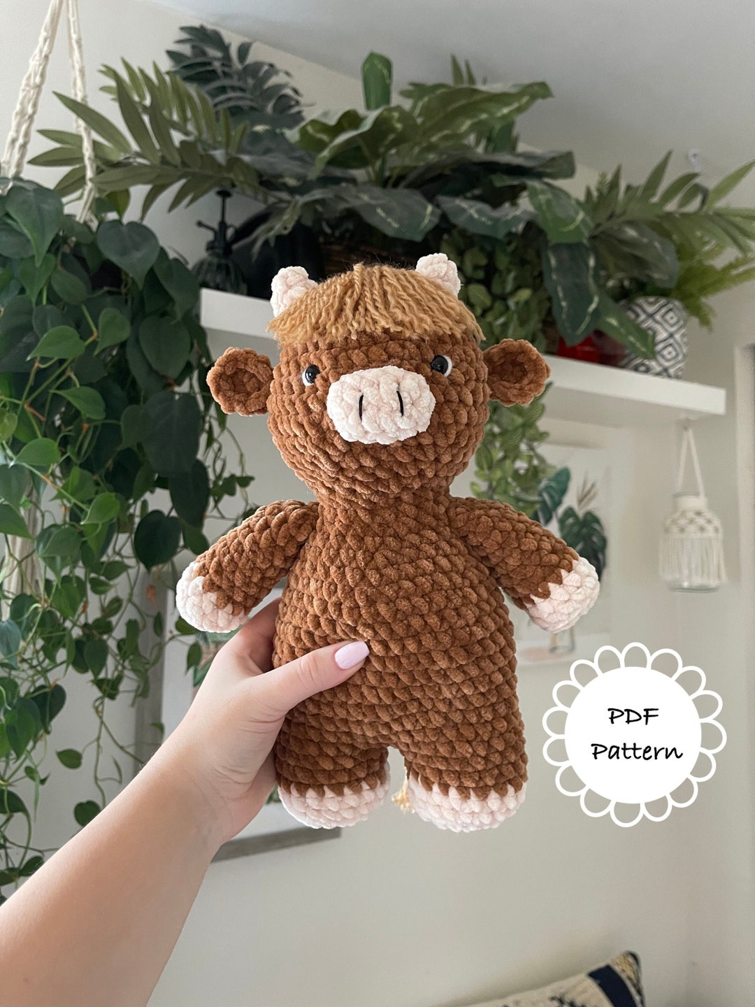 Crochet Highland Cow Pattern Digital Download - PDF File - Etsy