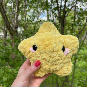 Crochet Chunky Fluffy Star Amigurumi Plushie, Color Customizable - Etsy