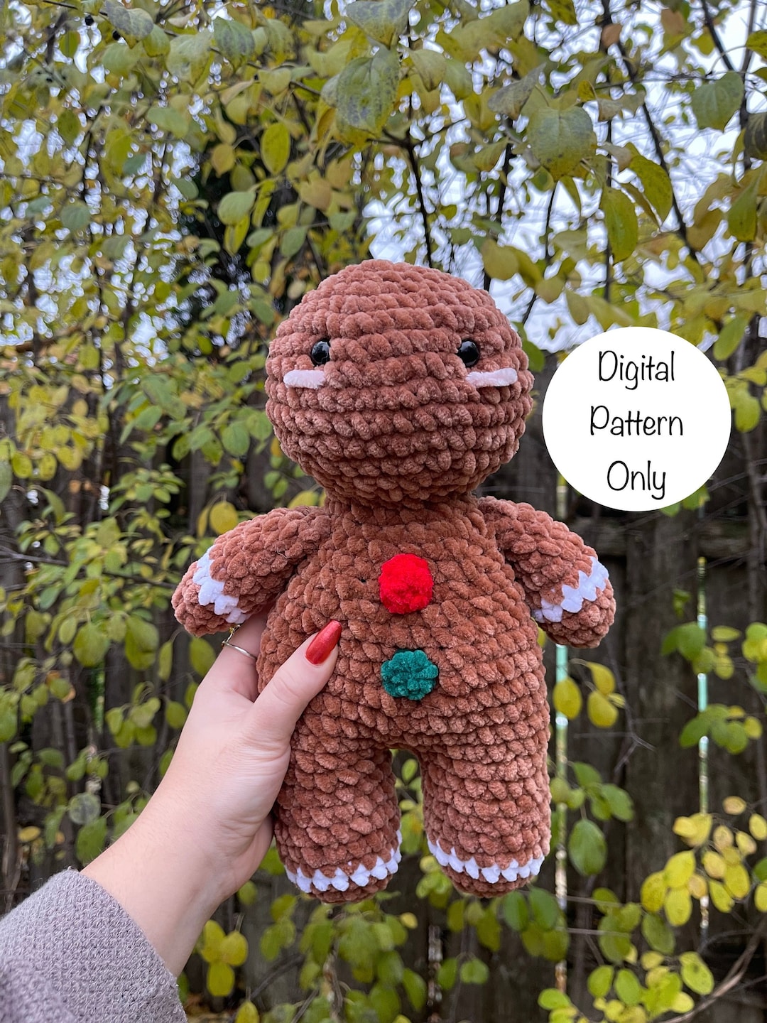 Crochet Gingerbread Man Pattern PDF Digital Download Pattern Only ...