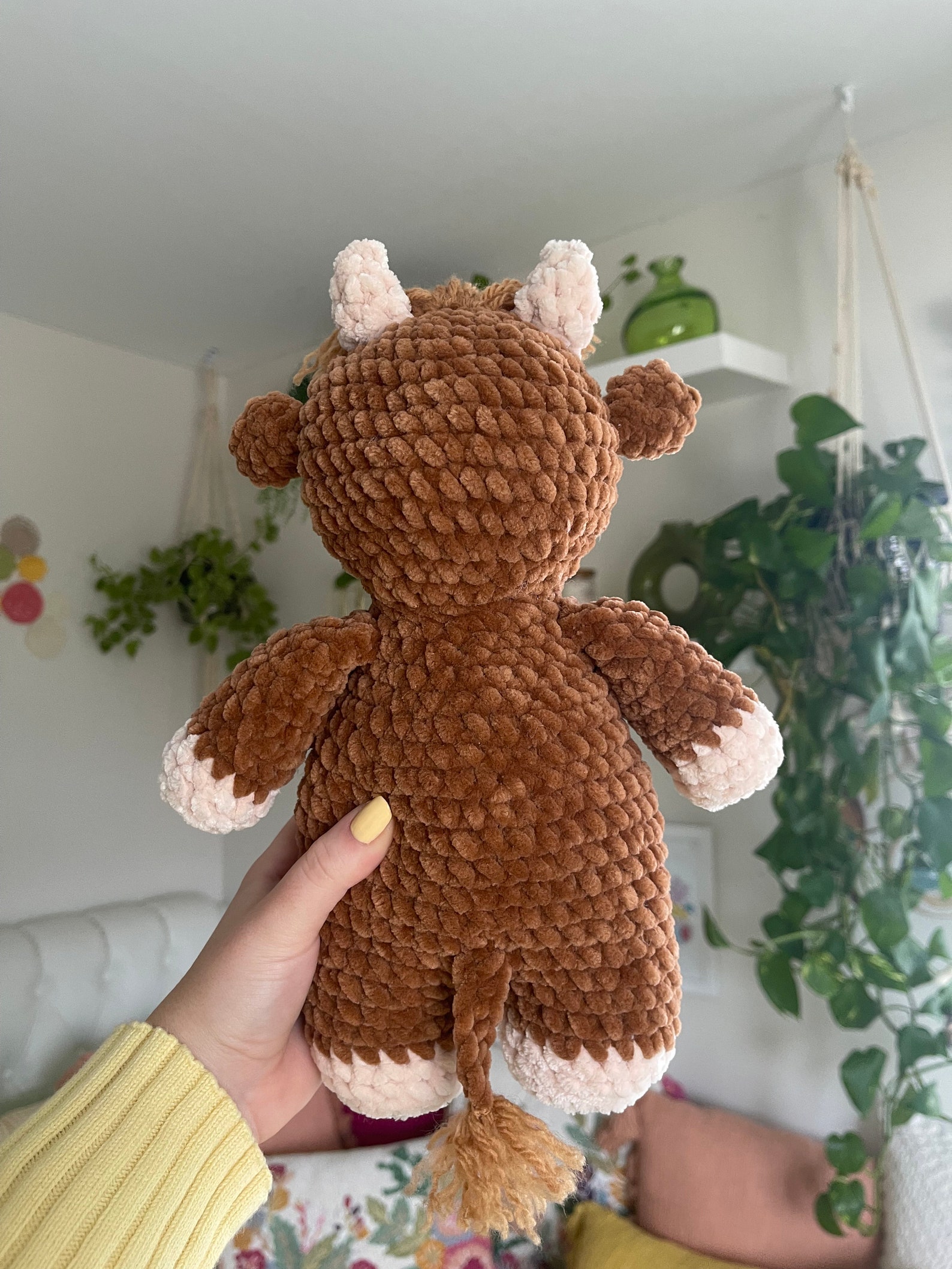 Crochet Highland Cow Stuffed Animal Amigurumi Plushie Handmade Plush ...