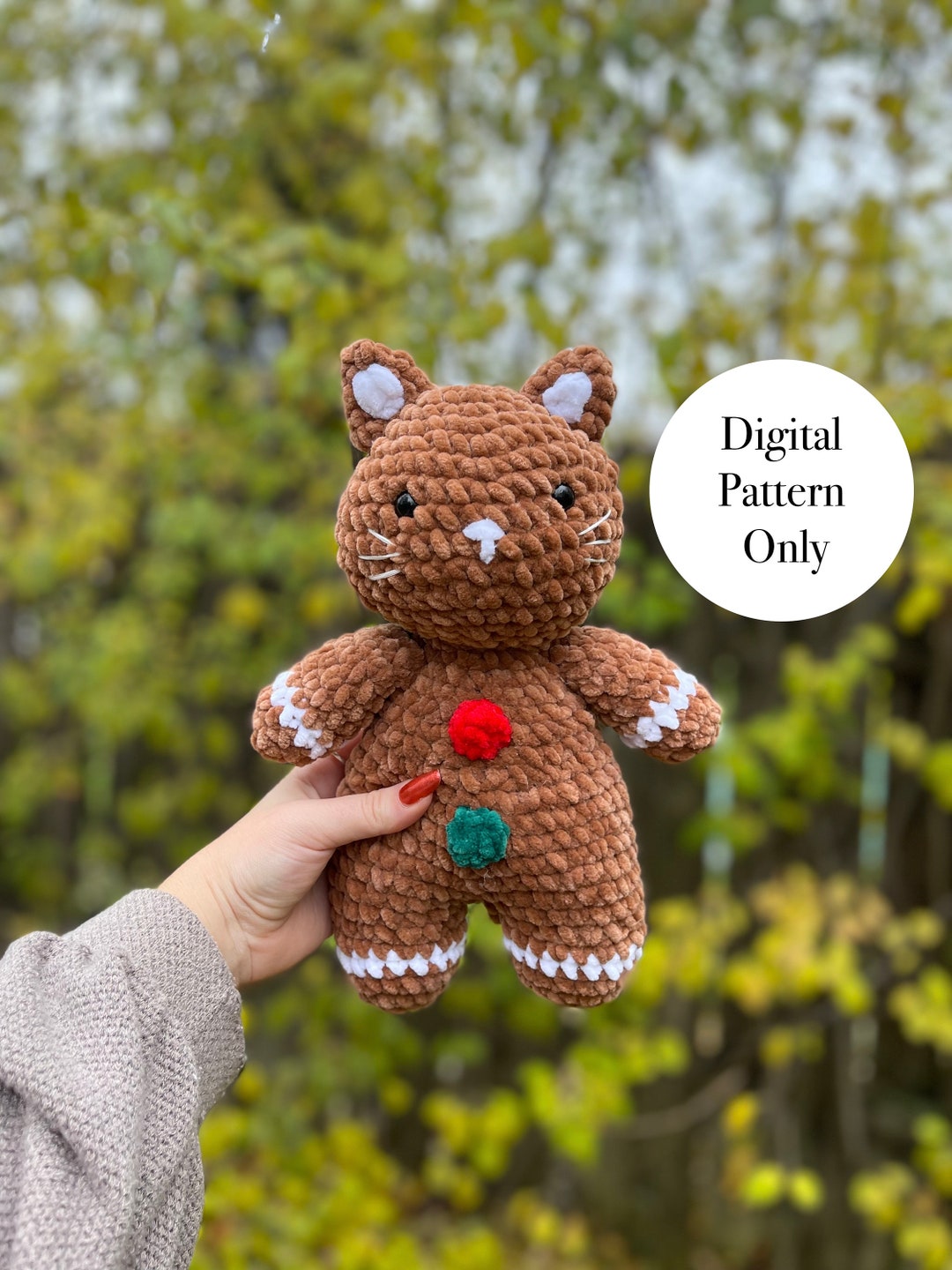 Crochet Gingerbread Cat Pattern - PDF DIGITAL PATTERN - Etsy