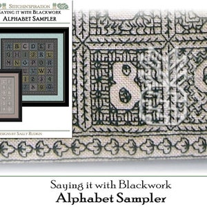 Alphabet Sampler - Needlework, Blackwork, Blackwork Fill Sampler ...