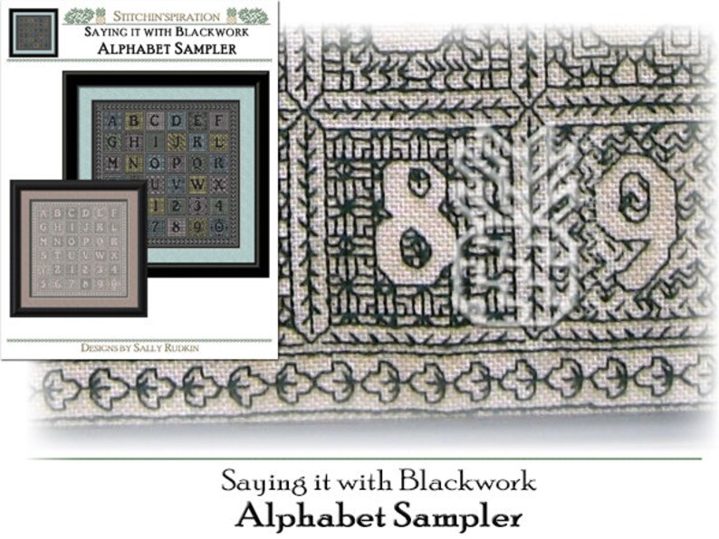 Alphabet Sampler - Needlework, Blackwork, Blackwork Fill Sampler, Download, Saying It With ...