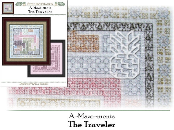 CRAZY PATCH Blackwork / Backstitch Pattern / Chart Counted Cross Stitch Geometric Patchwork ...