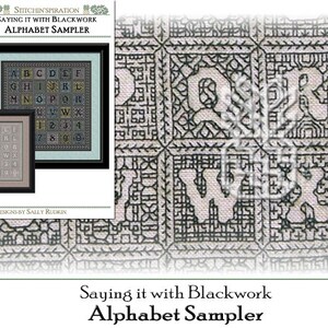 Alphabet Sampler - Needlework, Blackwork, Blackwork Fill Sampler ...