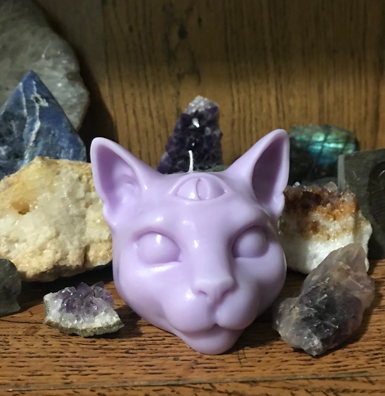 Cat Head Candle | Etsy