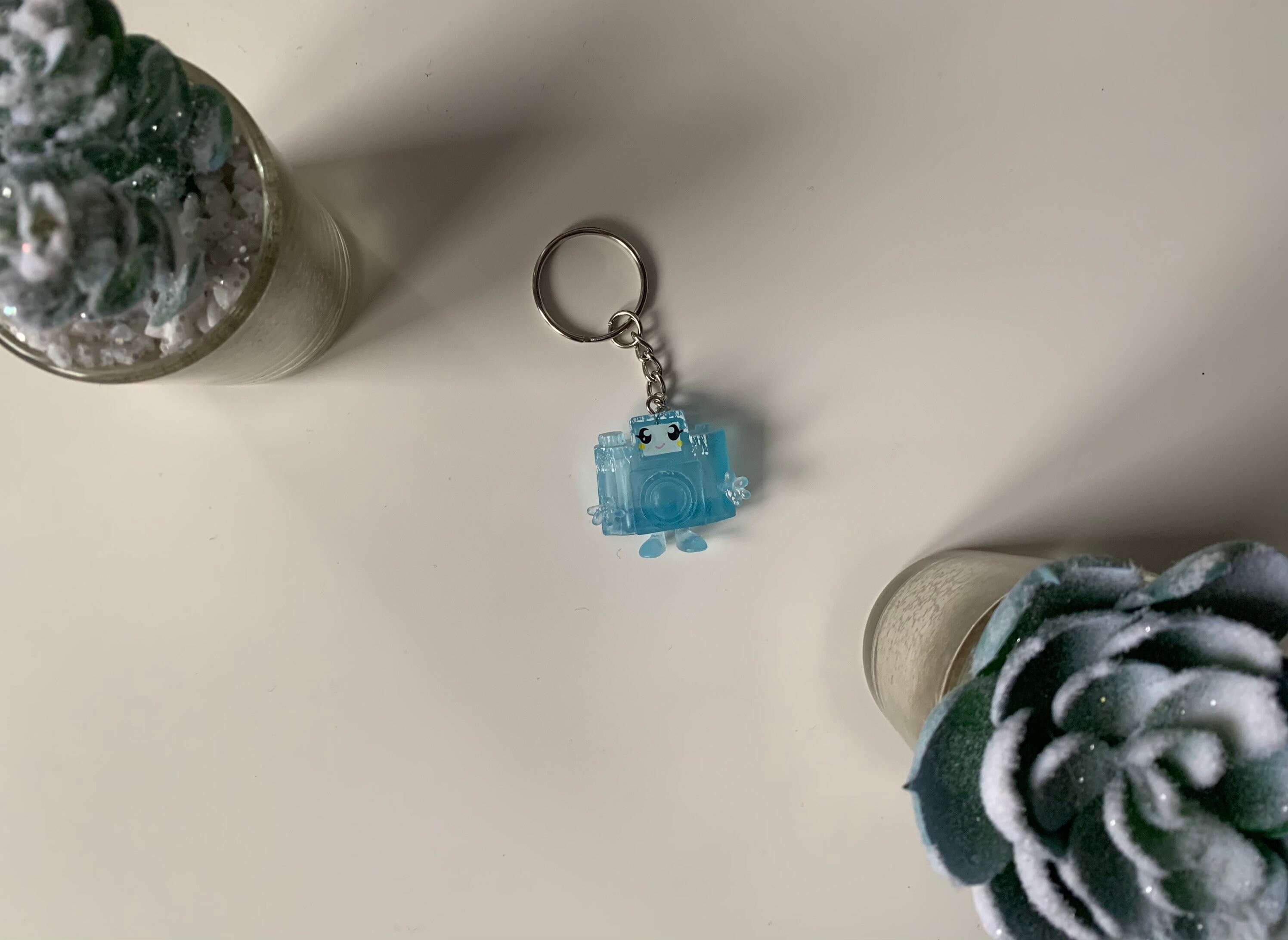 Cute Icy Blue Christmas Keyrings - Etsy UK