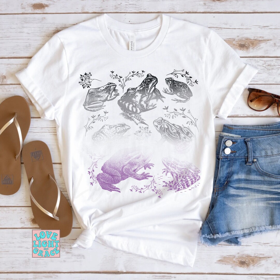 Cottagecore Frogs Collage Shirt Subtle Asexual Pride Shirt Subtle Pride ...