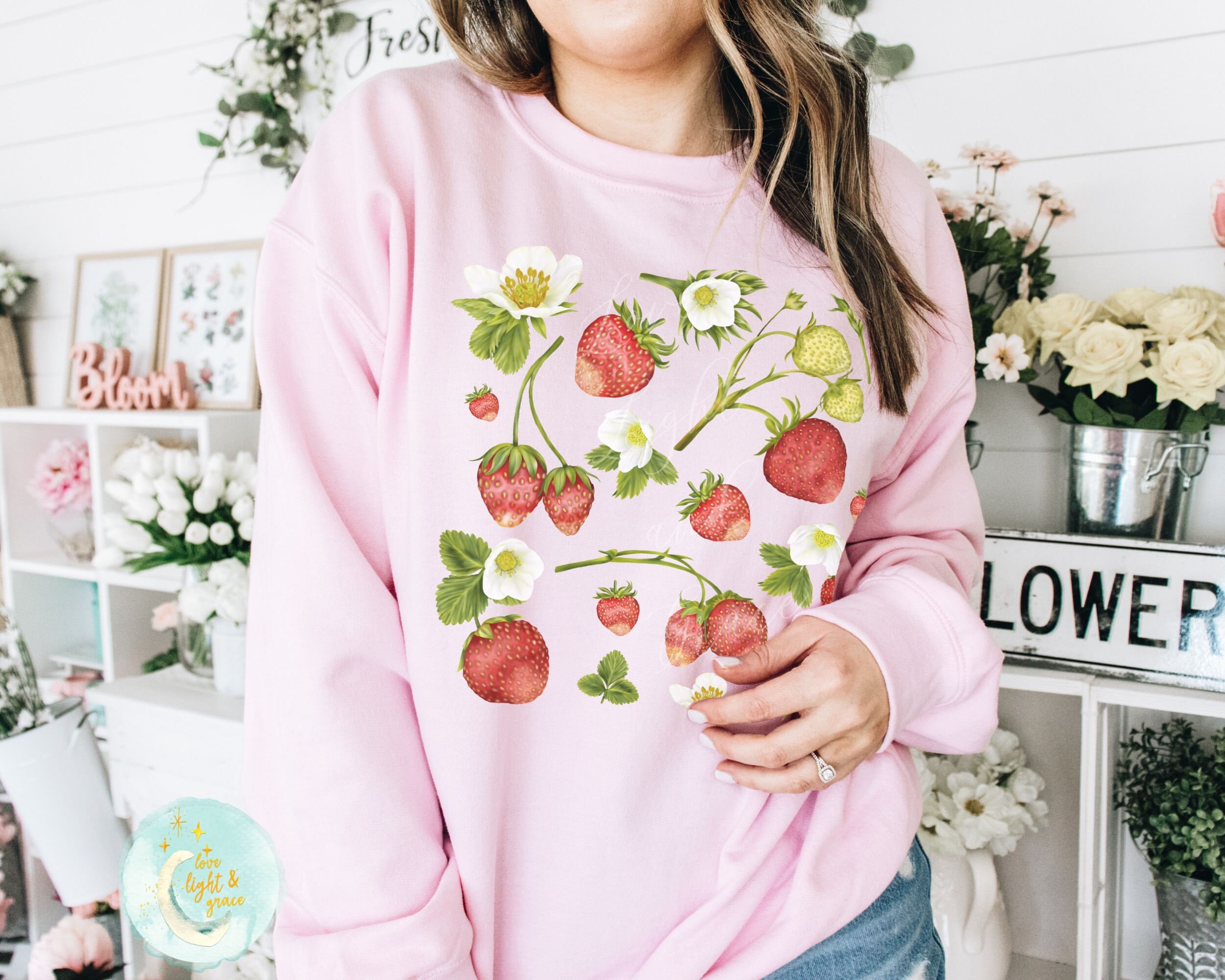 Strawberry Shirt Cottagecore Clothes Strawberry Aesthetic | Etsy