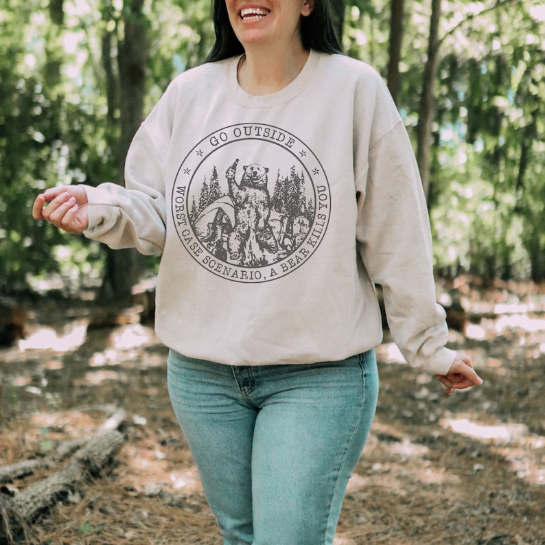 Worst Case Scenario Sweatshirt, Mountain Themed T Shirt, Hiking Tees ...