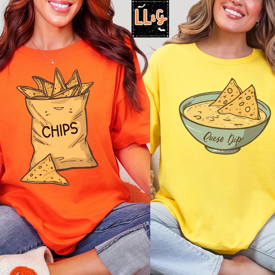 Chips and Dip Costume Duo Shirts Funny Food Tee Costume Halloween ...