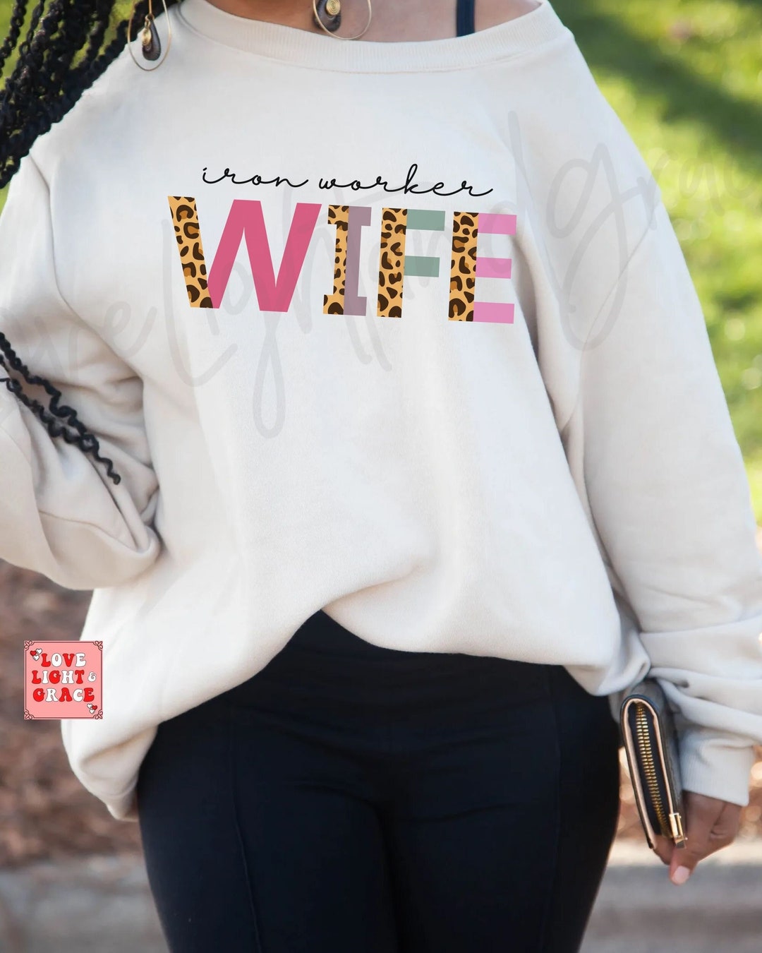 Ironworker Wife Sweatshirt Iron Wife Engagement Gift Ironworker's Wives ...