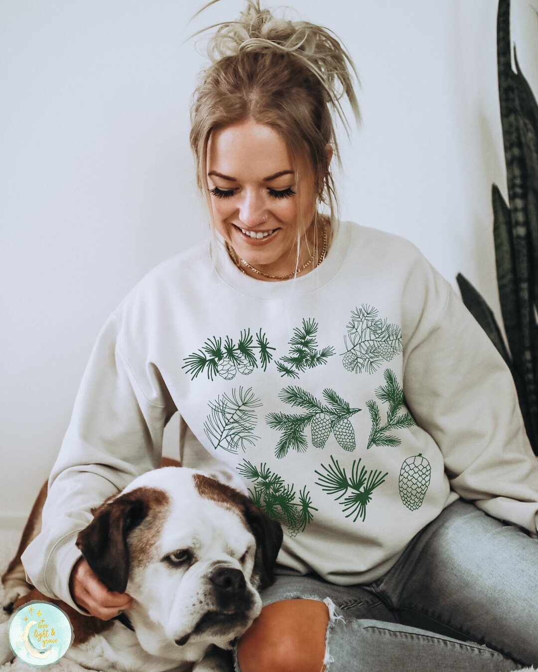 Pine Cones Sweatshirt Fall Sweater Christmas Pullover Trees Crewneck ...