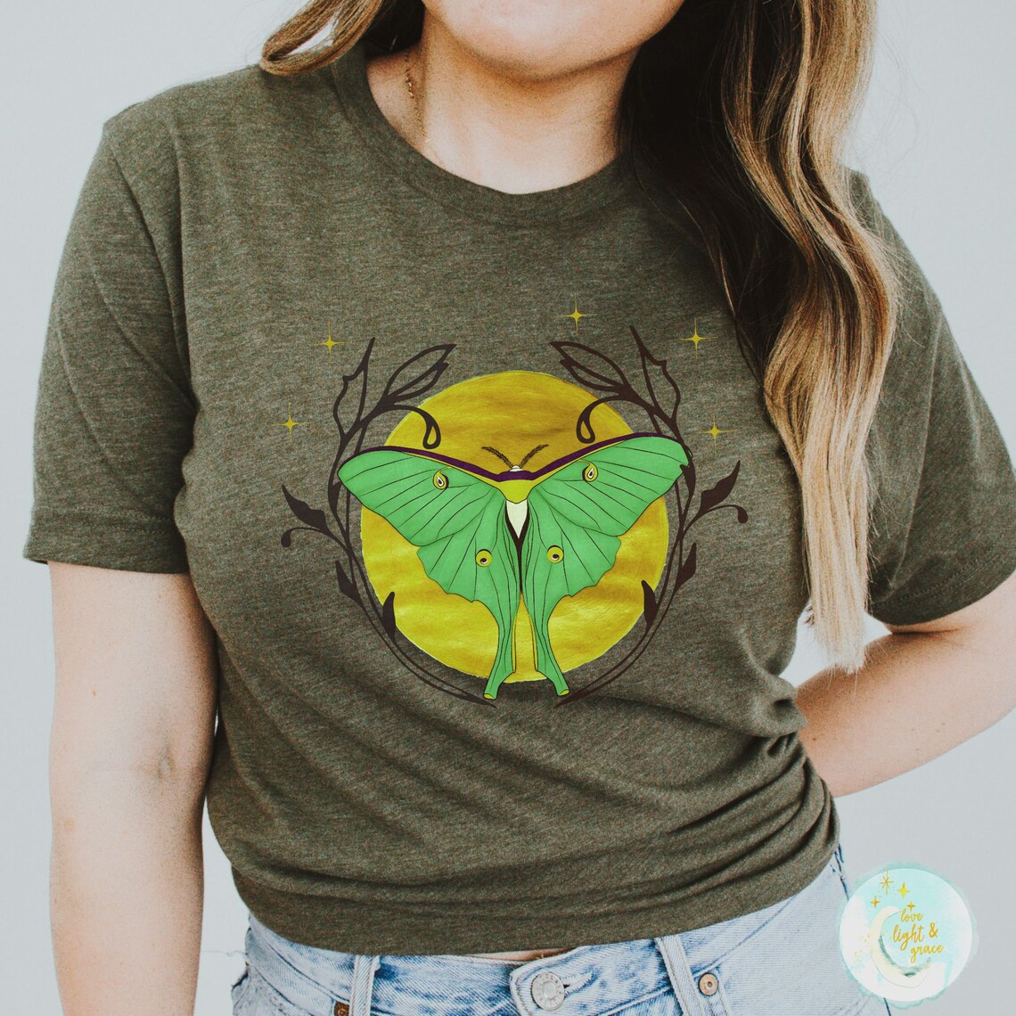 Luna Moth Shirt Cottagecore Clothing Luna Moths Tshirt | Etsy