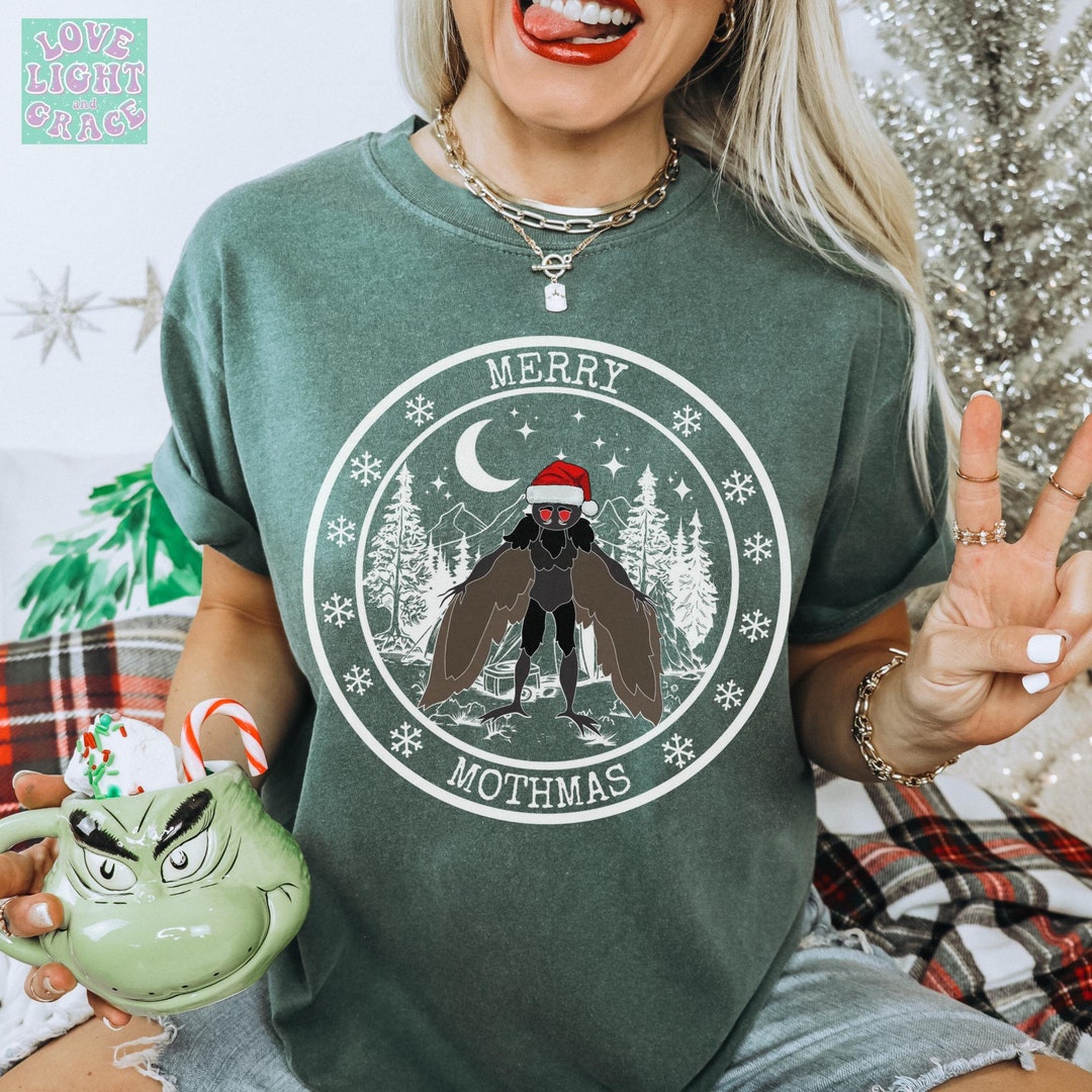 Mothman Shirt Christmas Mothman Shirts Christmas Tshirts Ugly Christmas ...
