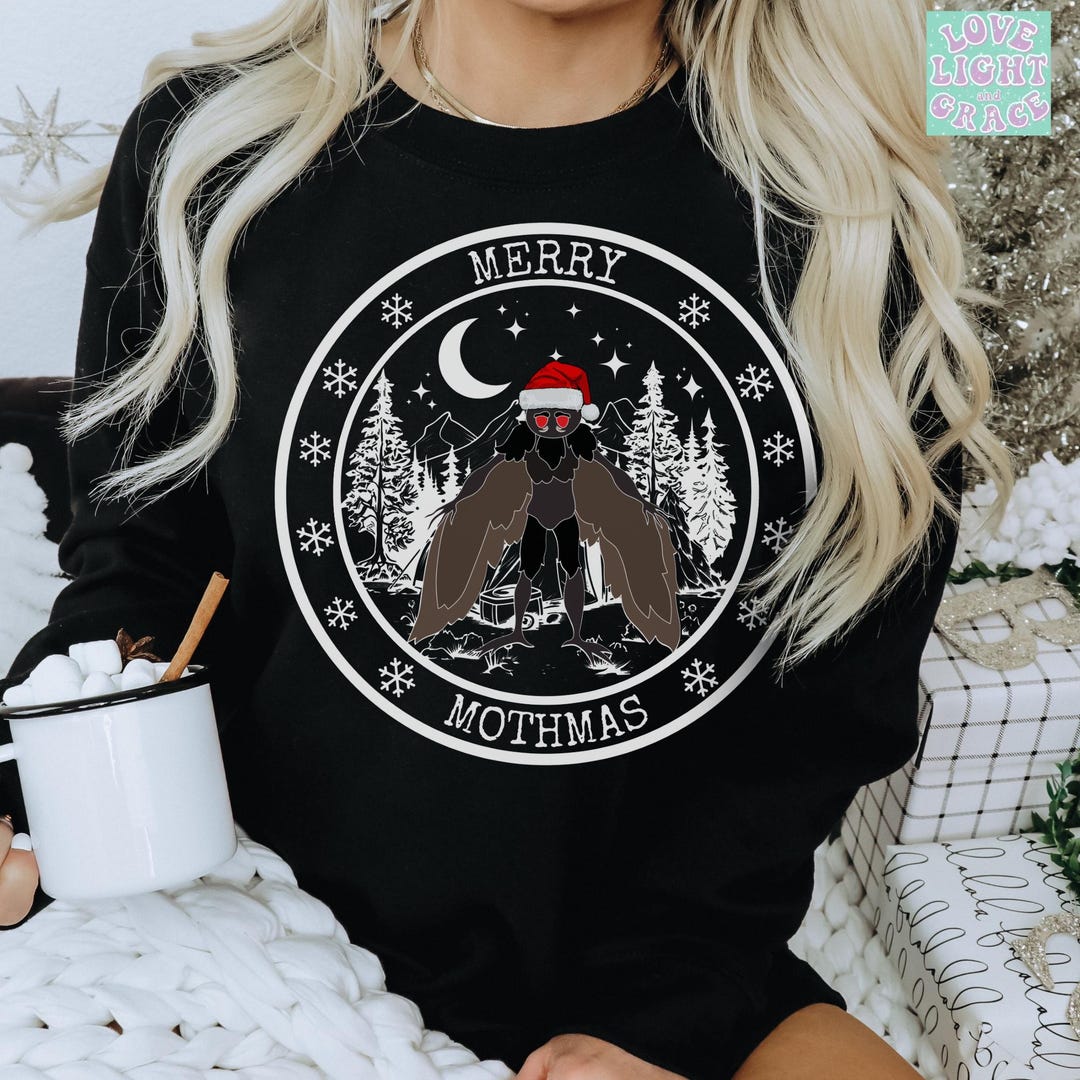 Mothman Sweatshirt Mothman Shirts Christmas Sweatshirts Ugly Christmas ...