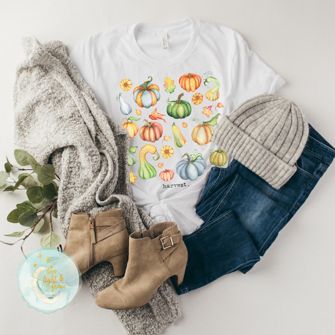 Womens Fall Shirts Cottagecore Clothing Thanksgiving Tshirt Fall Tees ...