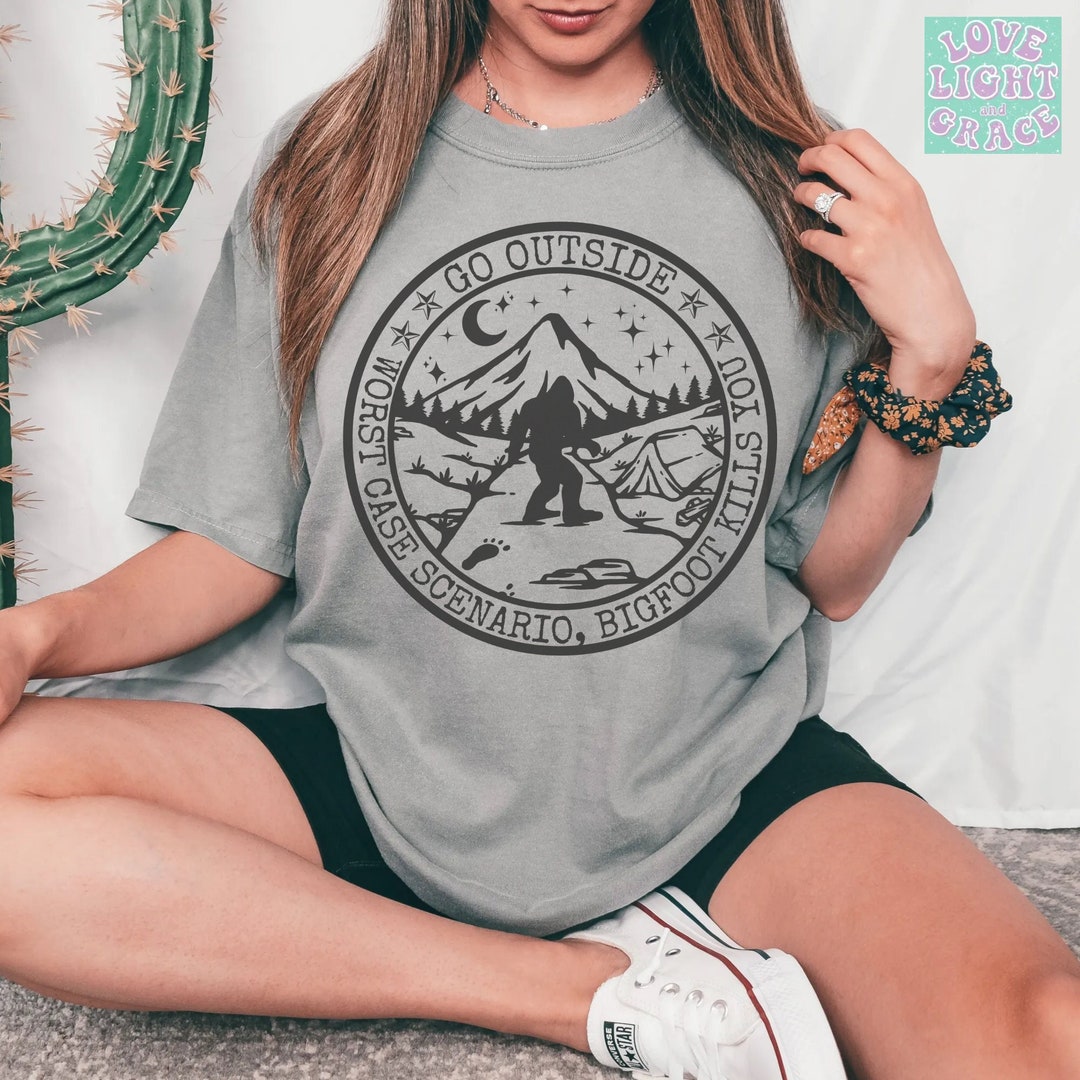 Worst Case Scenario Bigfoot Shirt Camping Shirt Trendy Cryptids ...