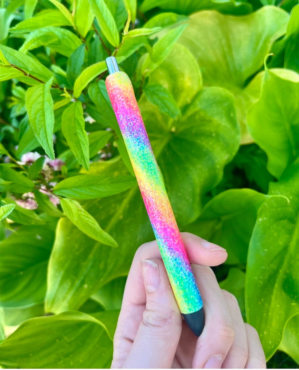 Rainbow Swirl Glitter Pen, Glitter Pen Custom, Glitter Pen Epoxy ...