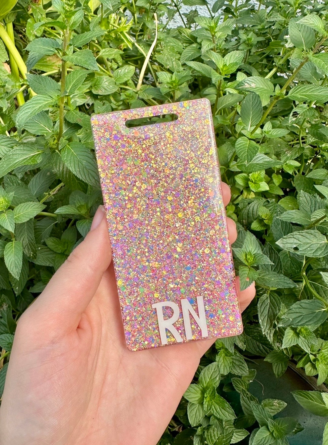 Confetti Glitter Badge Buddy, Horizontal Badge Buddy, Vertical Badge ...