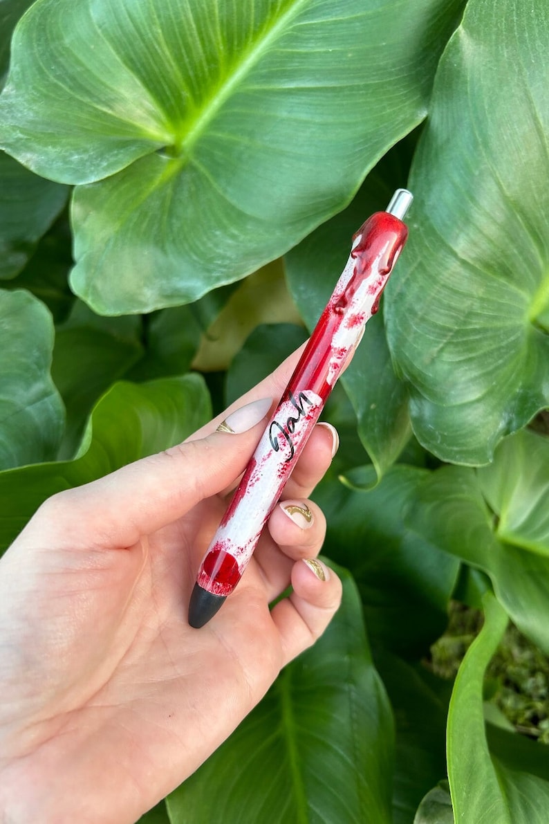 True Crime Pen, Glitter Pen Custom, Blood Splatter Pen, Glitter Pen ...
