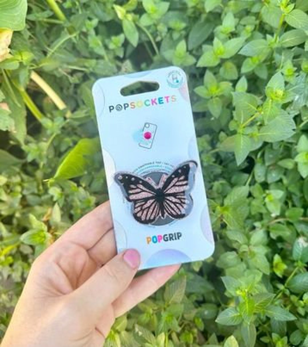 Glitter Butterfly Phone Grip, Custom Glitter Pop Grip, Monarch Glitter ...