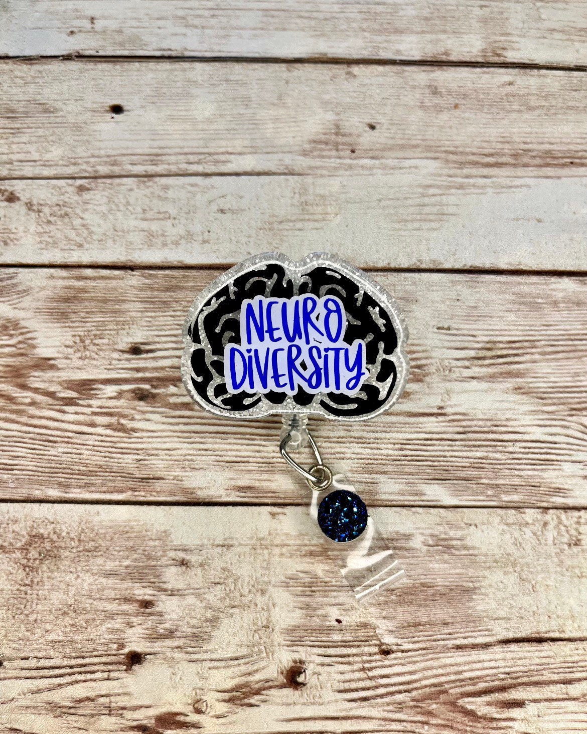 Neurodiversity Brain Custom Badge Reel, Badge Reel Nurse, Neuro ID ...