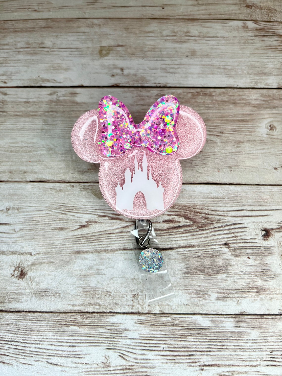 Castle Glitter Badge Reel Mouse Head, Badge Reel Nurse, Badge Reel ...
