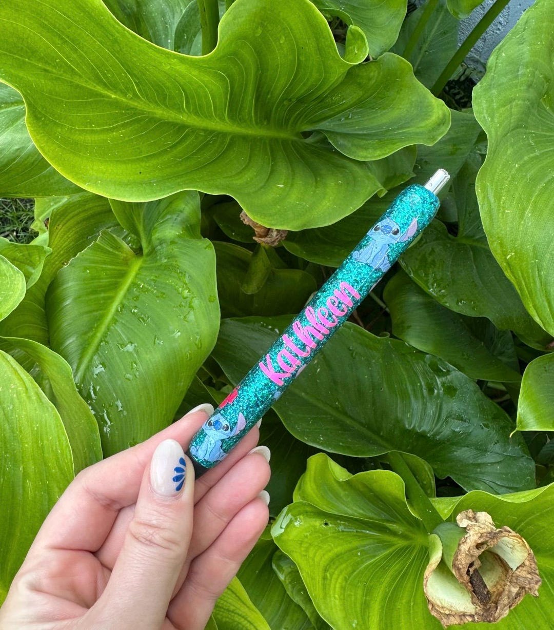 Blue Alien Pen, Glitter Pen Custom, Glitter Pen Epoxy, Glitter Pen ...