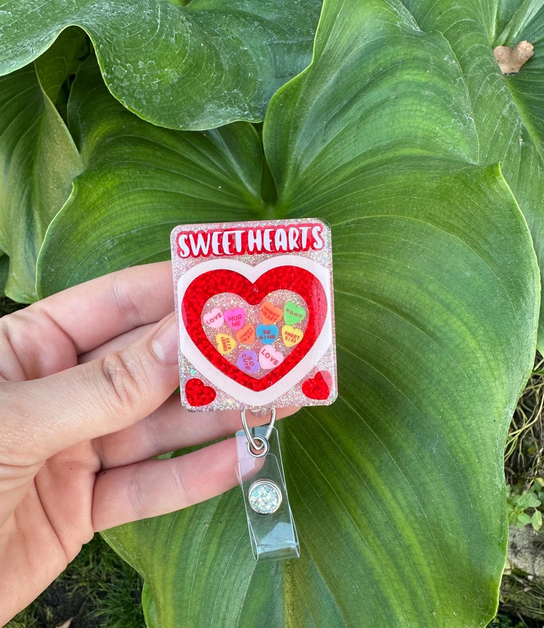 Sweethearts Candy Badge Reel, Candy Heart Badge Reel, Valentines Day ...
