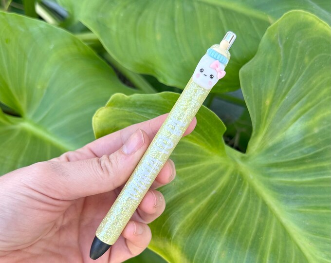 Baby Bottle Glitter Pen, Glitter Pen Custom, NICU Nurse Glitter Pen ...