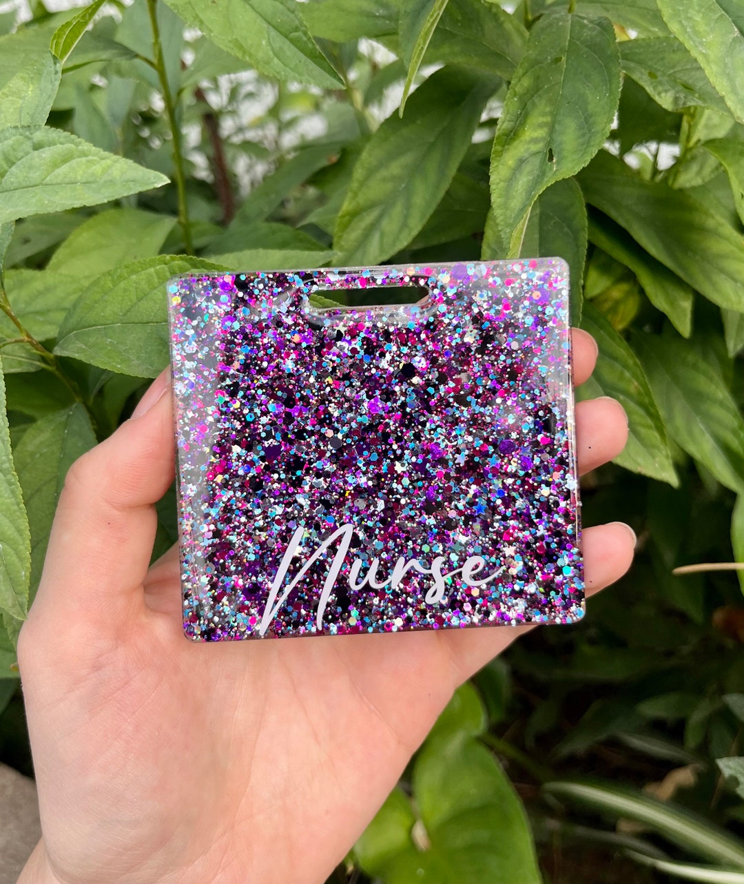 Purple and Black Badge Buddy, Horizontal Badge Buddy, Vertical Badge ...