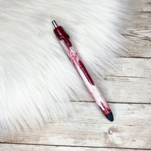 True Crime Pen Glitter Pen Custom Blood Splatter Pen - Etsy