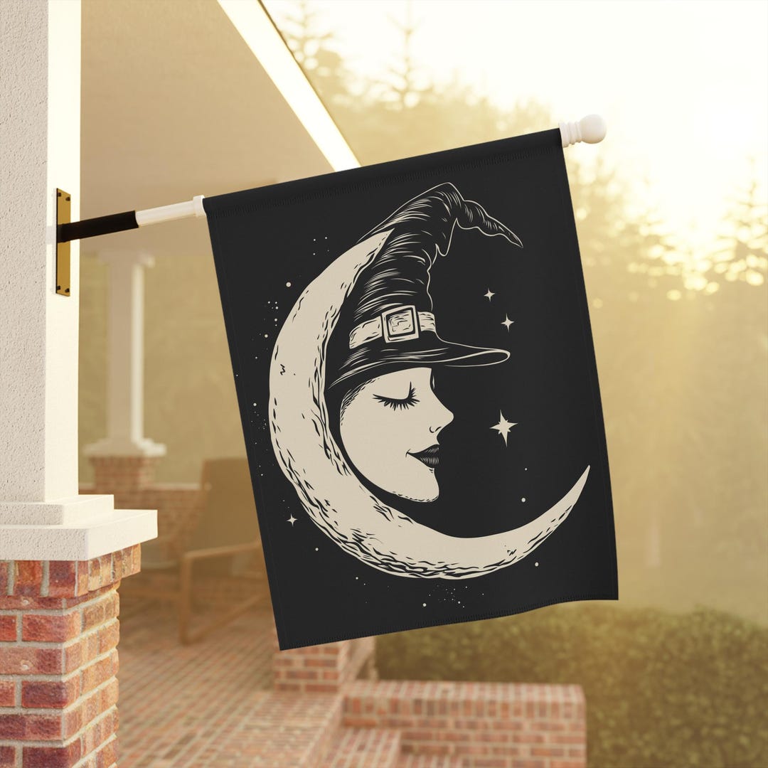 Garden Flag, Lunar Witch Flag, Outdoor Banner, Enchanting Yard ...
