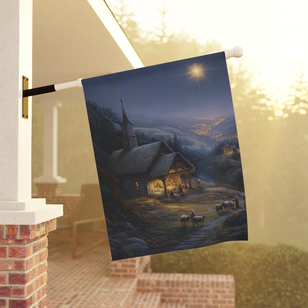 House Banner, Bethlehem Night Christmas Decoration, Garden Flag for ...