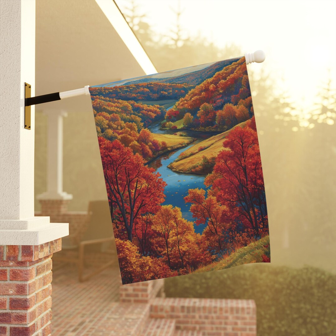 Garden Banner, Fall Colors Outdoor Flag, House Banner Decor, Autumn ...