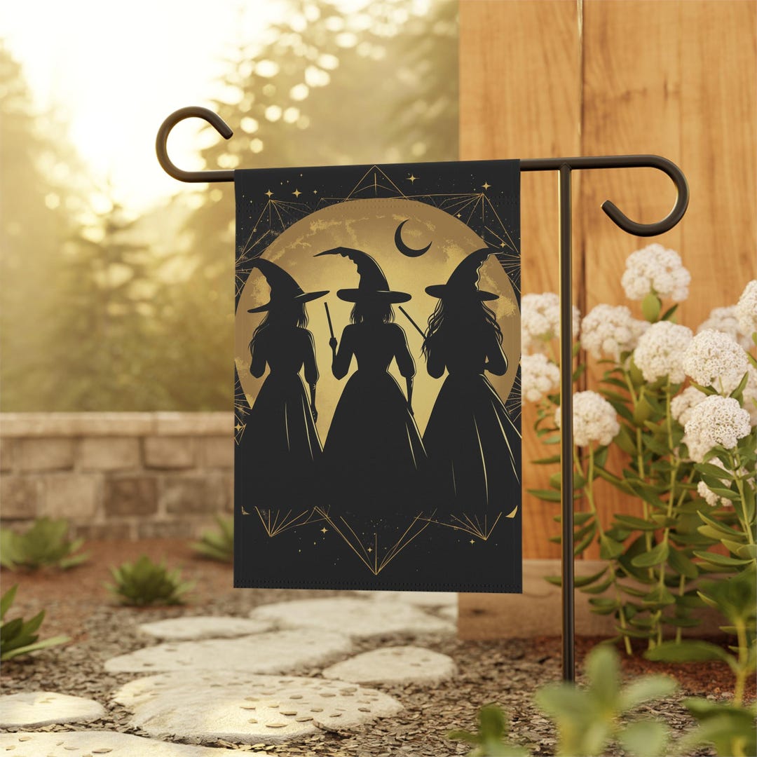Triple Goddess Moonlit Coven Garden Flag - Etsy