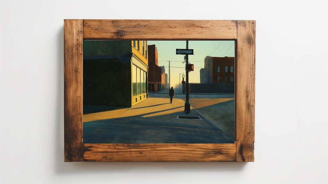 Urban Street Scene Frame TV Art: Edward Hopper Style (digital Download ...