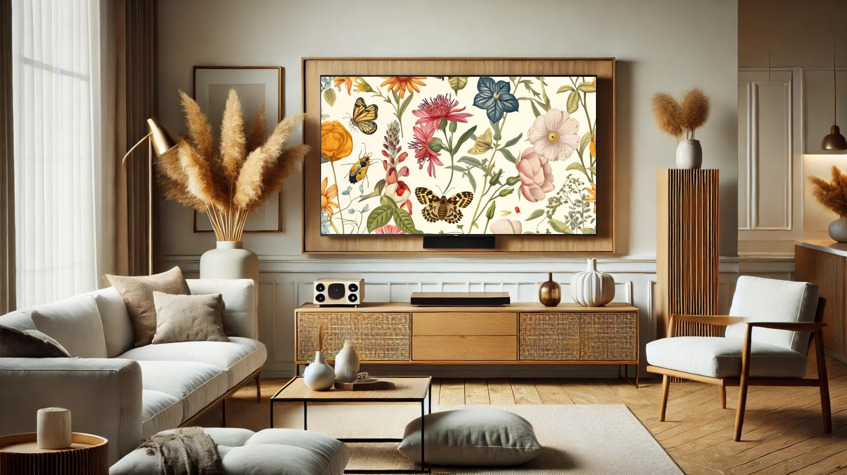 Frame TV Art, Frame Tv Art Decorative Botanical Illustration, Digital ...