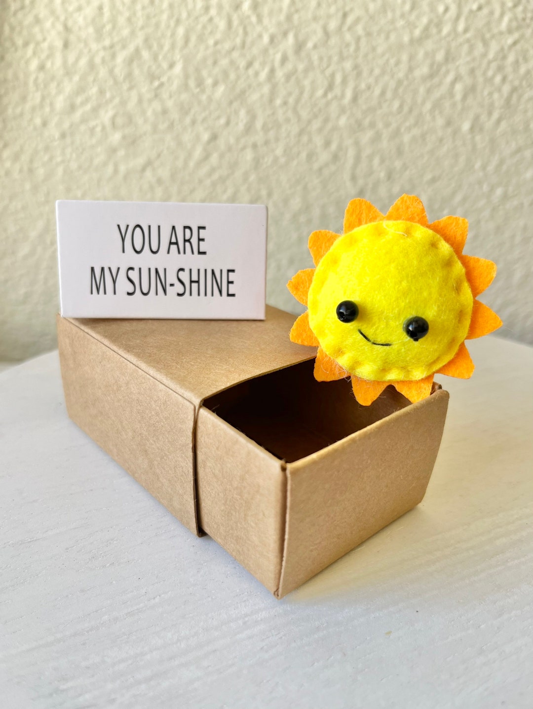 Mini Felt Sun Sunshine Matchbox Gift Love Gift Get Well - Etsy