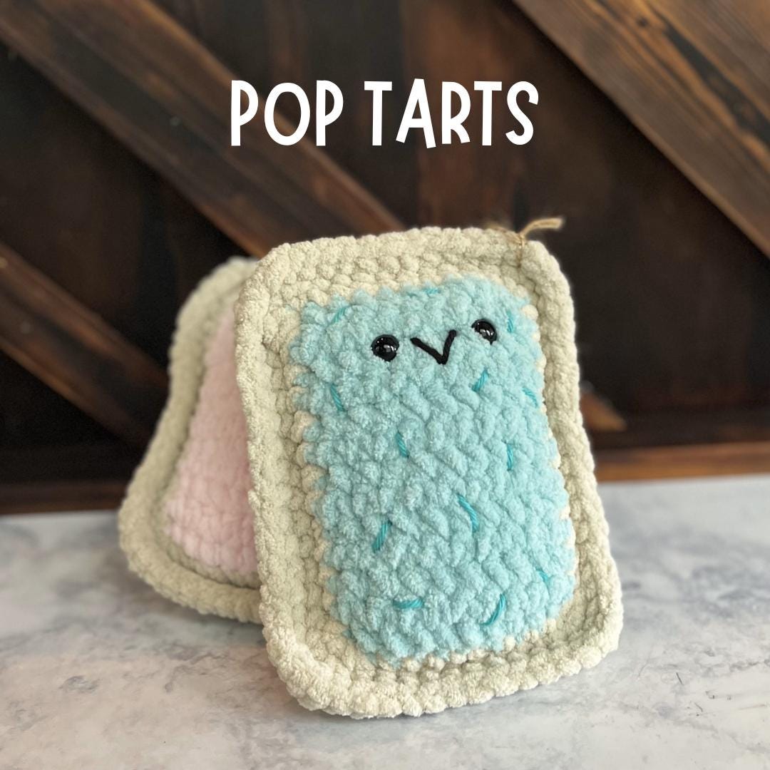 Pop Tart Plushie, Bernat Blanket Yarn Stuffed Animal - Etsy
