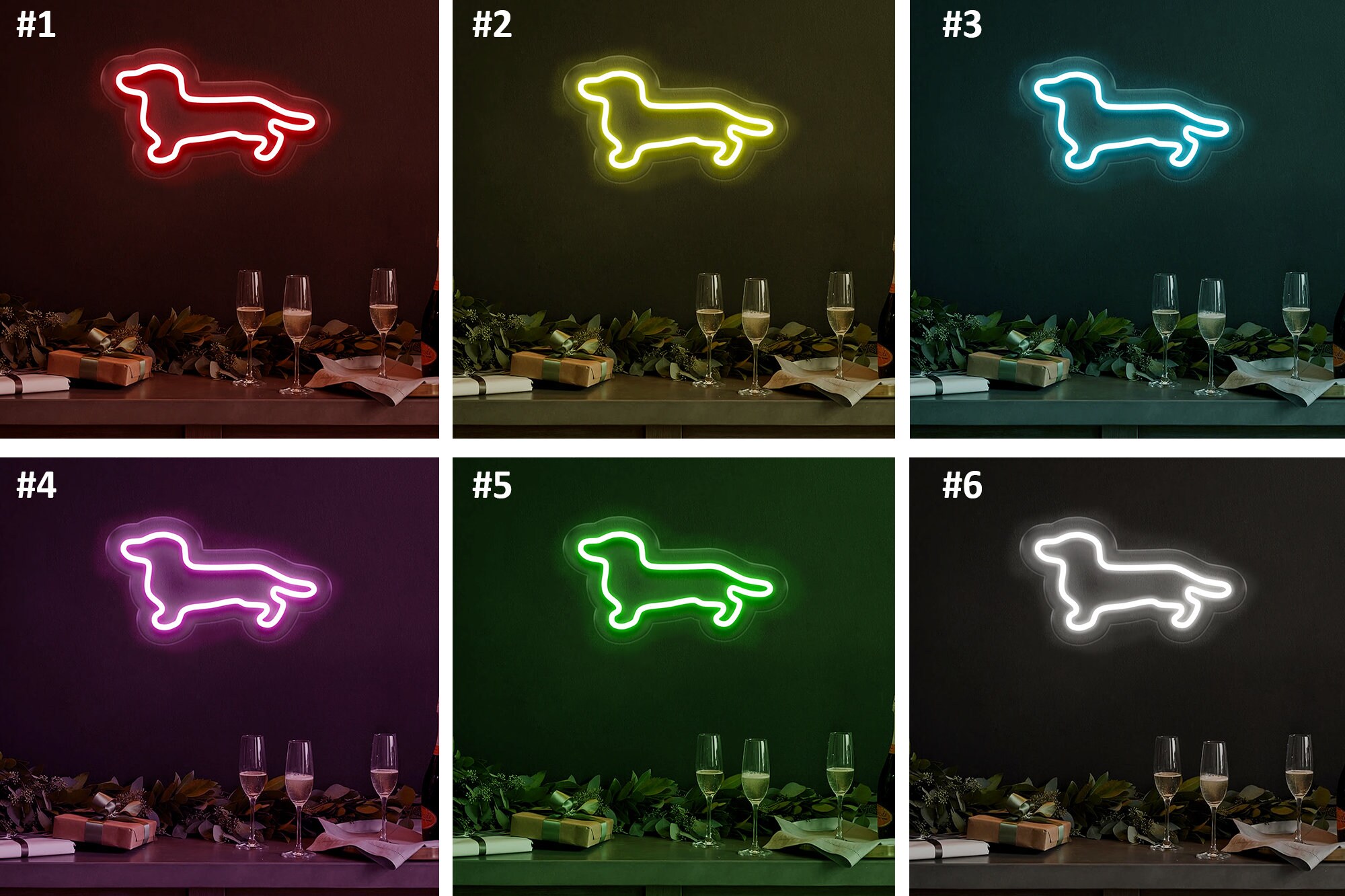 Dog LED Light, Dog Neon Sign, Neon Bar Sign Ustom Neon Sign Bedroom ...