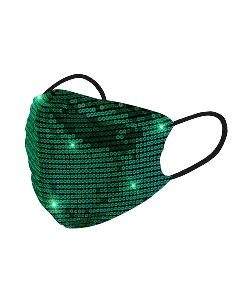 6 Colors Cotton Sequin Face Mask With Filter Pocket Etsy